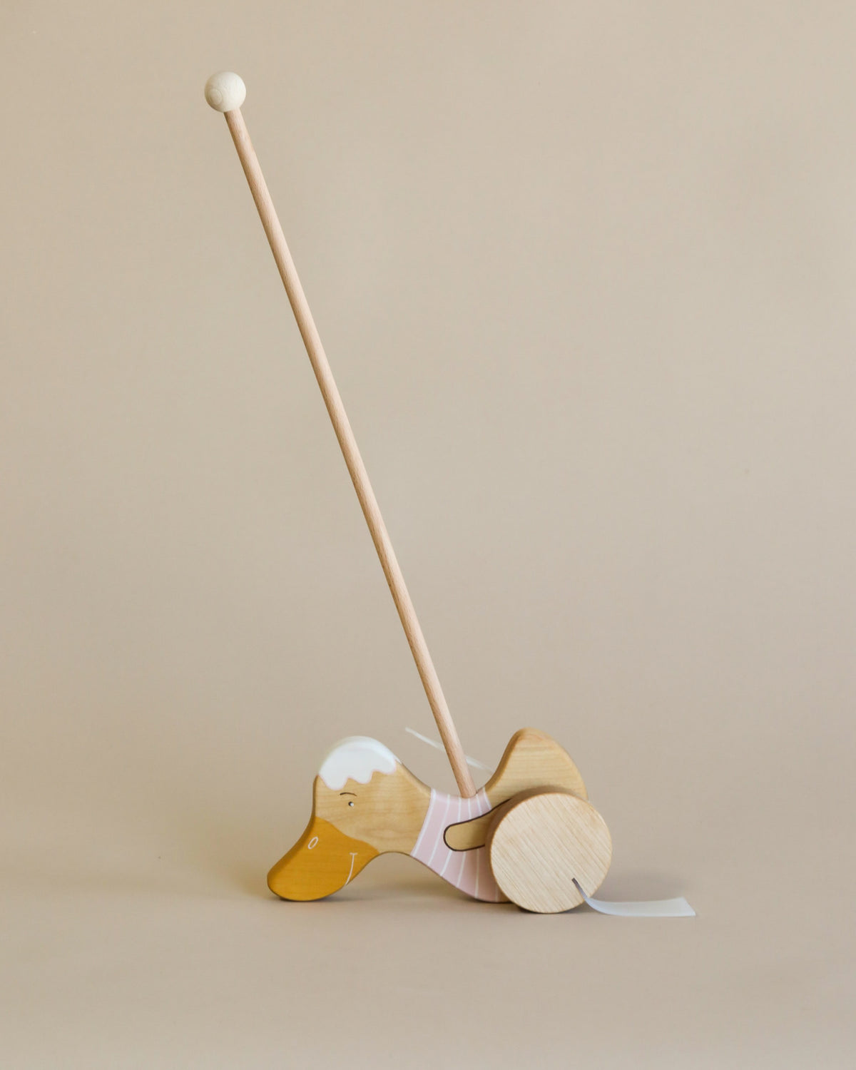Handmade Wooden Duck Push Toy | Light Pink– Odin Parker