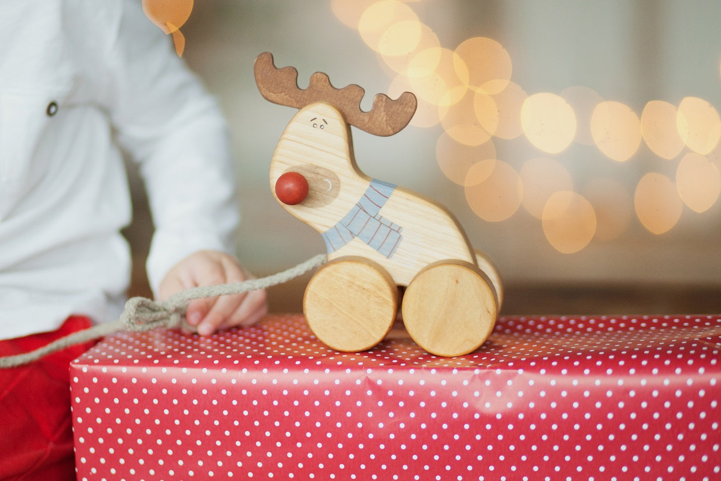 Handmade Wooden Reindeer Pull Toy– Odin Parker